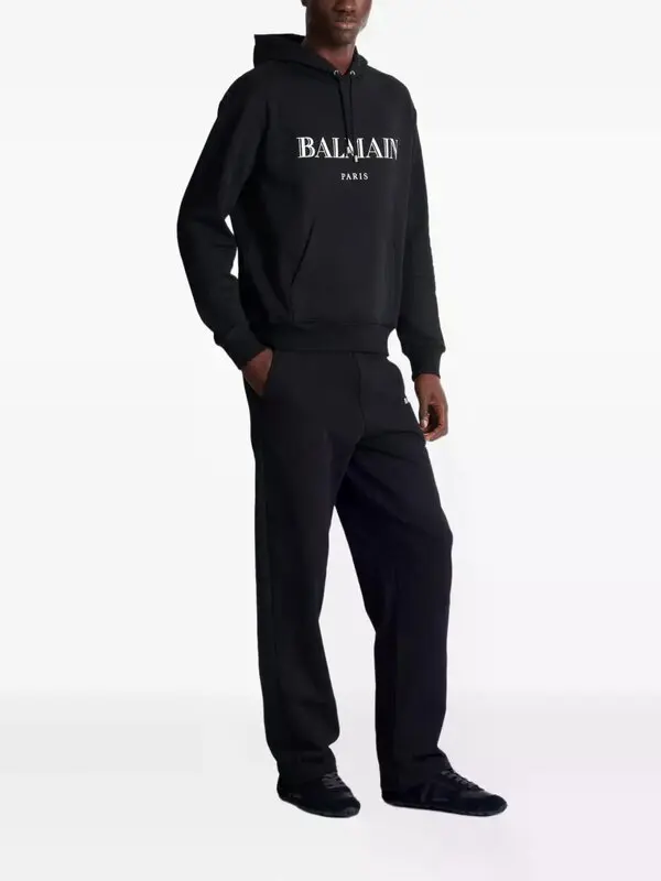 Balmain Logo-print Hoodie - Black
