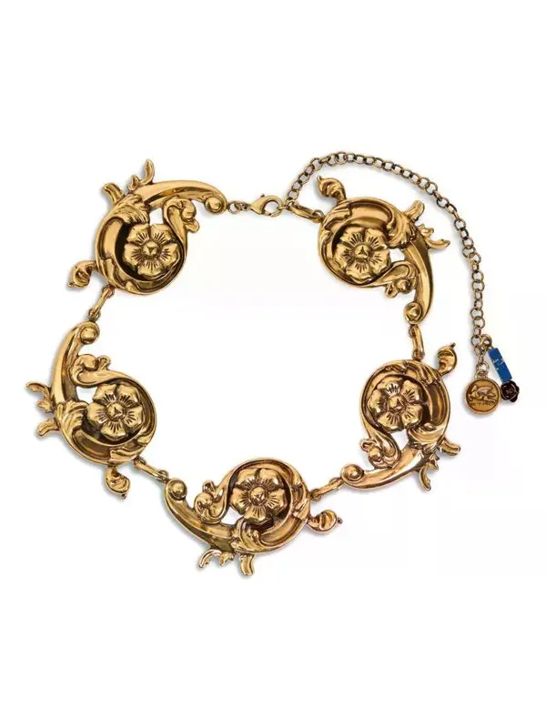 Etro Baroque-style Flower Necklace - Gold