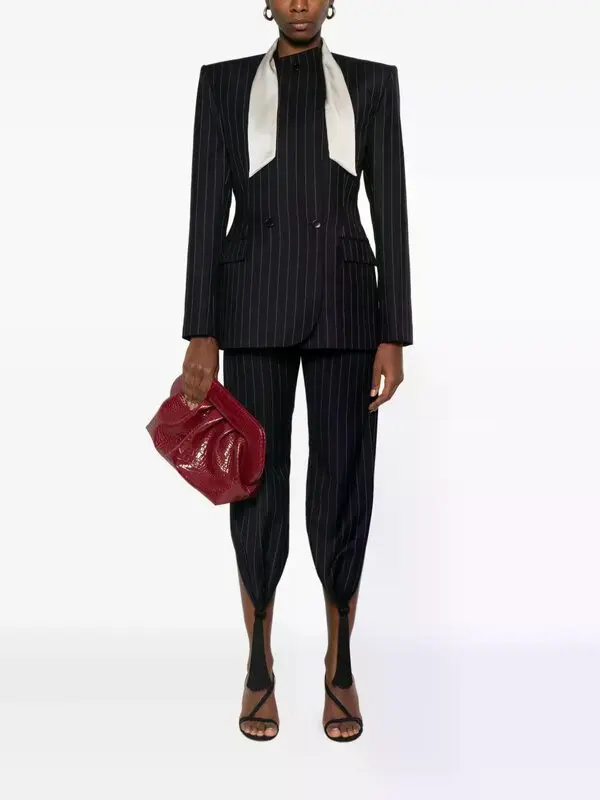 Burc Akyol Pinstripe Tasseled Trousers
