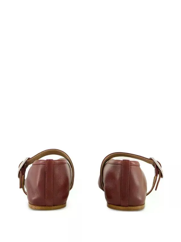 Le Monde Beryl Stella Buckle-strap Leather Ballet Flats