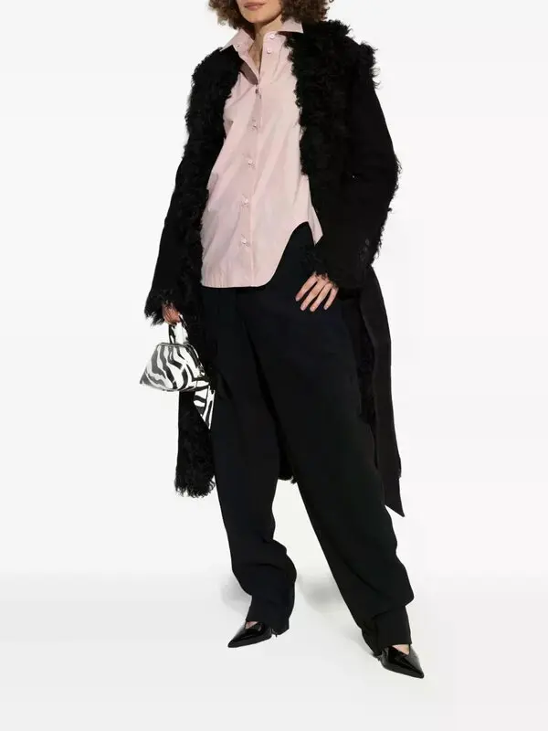 Attico Wrap-effect Belted Trousers - Black