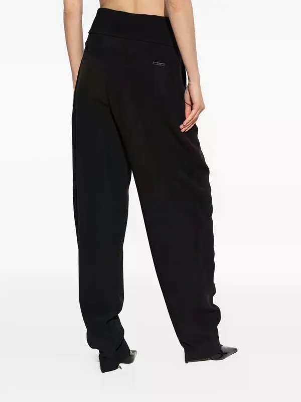 Attico Wrap-effect Belted Trousers - Black