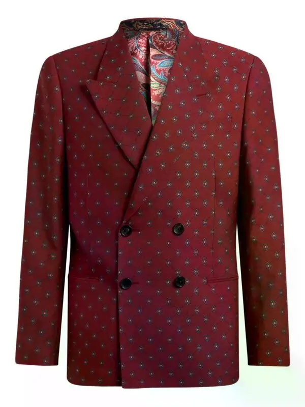 Etro Double-breasted Jacquard Blazer