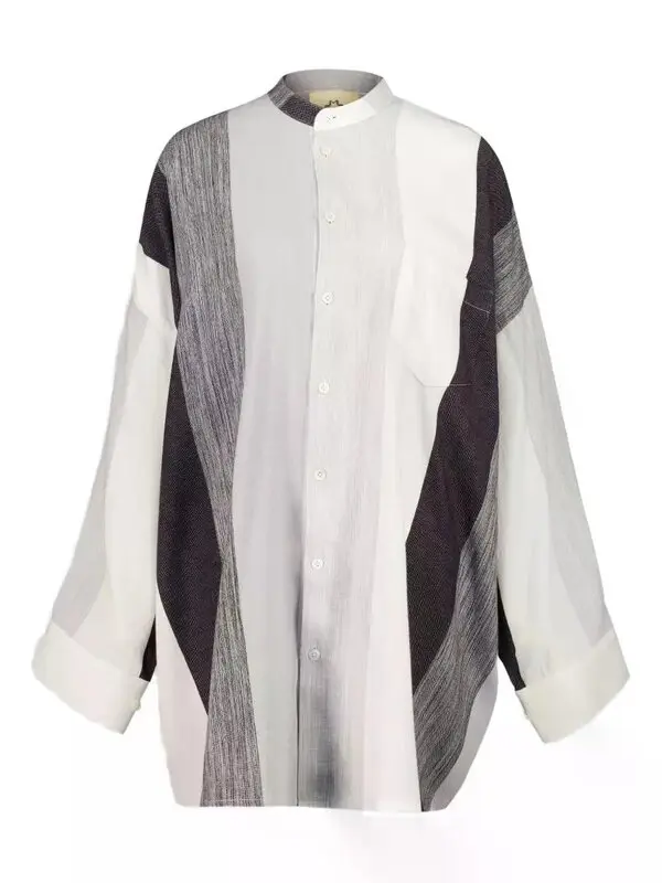 MARRAKSHI LIFE Striped Panelled Shirt - White