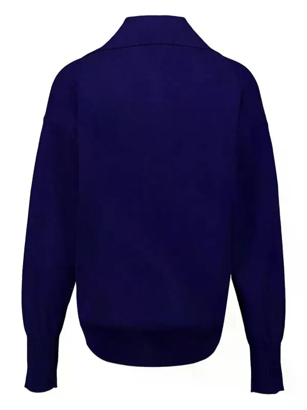TOM FORD V-neck Knit Polo Top - Blue