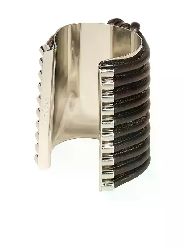 Max Mara Leather-inserts Bangle - Brown