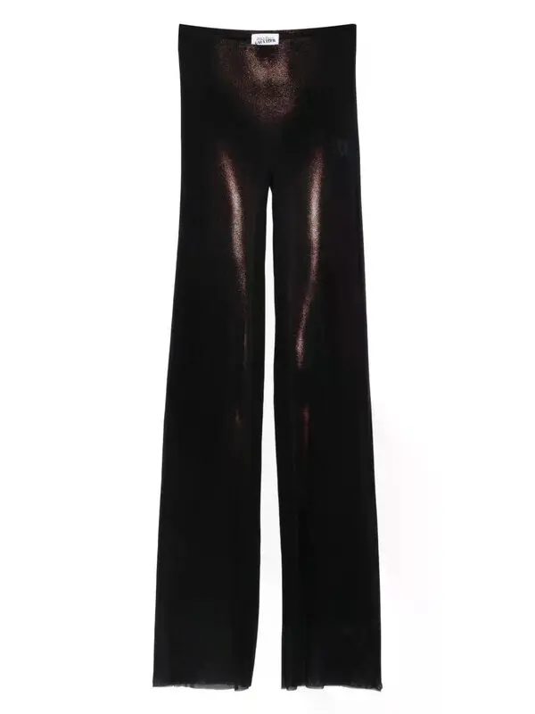 JEAN PAUL GAULTIER Mesh Body Print Trousers - Brown