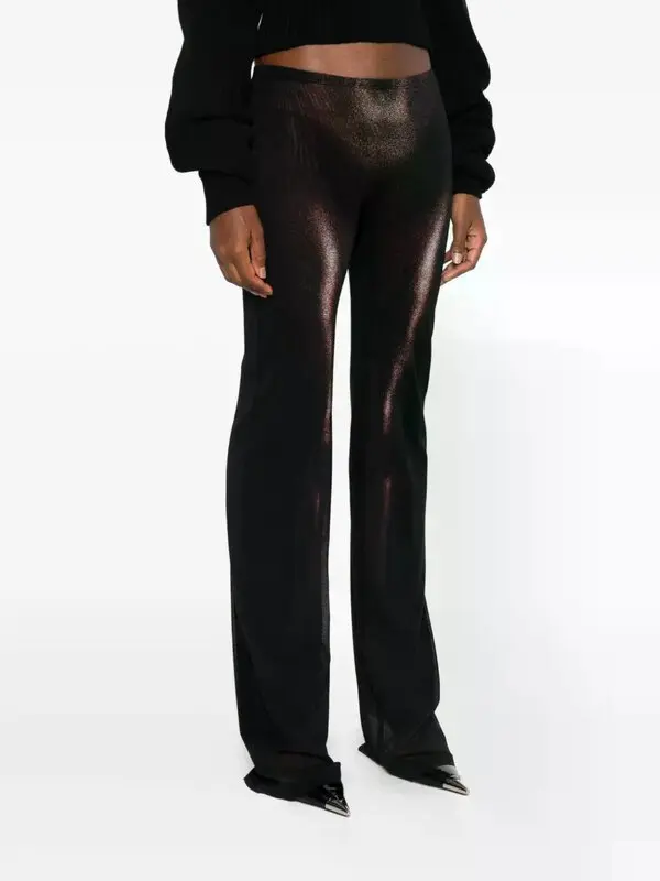 JEAN PAUL GAULTIER Mesh Body Print Trousers - Brown
