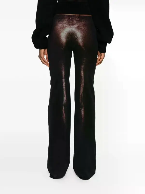 JEAN PAUL GAULTIER Mesh Body Print Trousers - Brown
