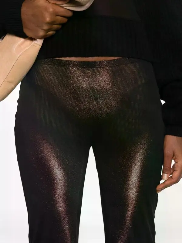 JEAN PAUL GAULTIER Mesh Body Print Trousers - Brown