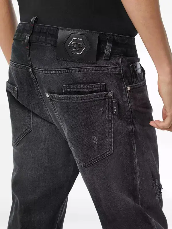 Philipp Plein Distressed Straight Leg Jeans