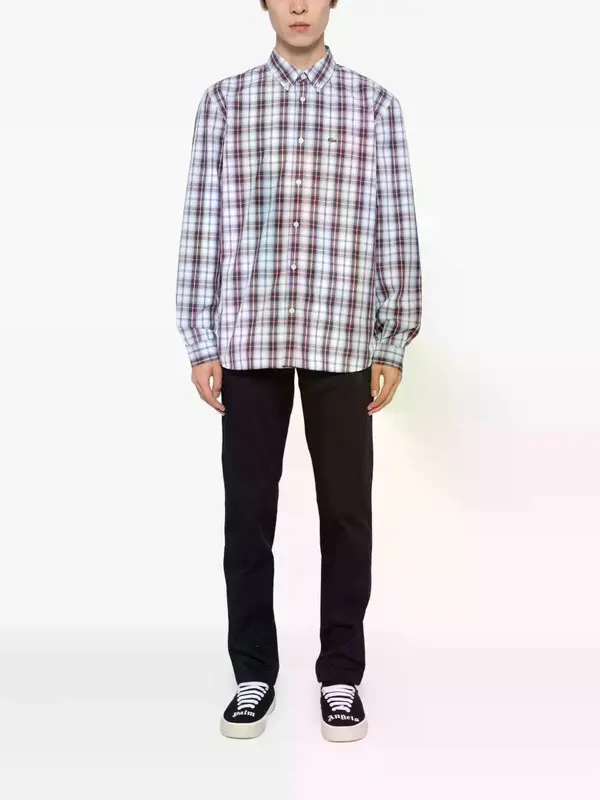 Lacoste Logo-appliqué Plaid Shirts