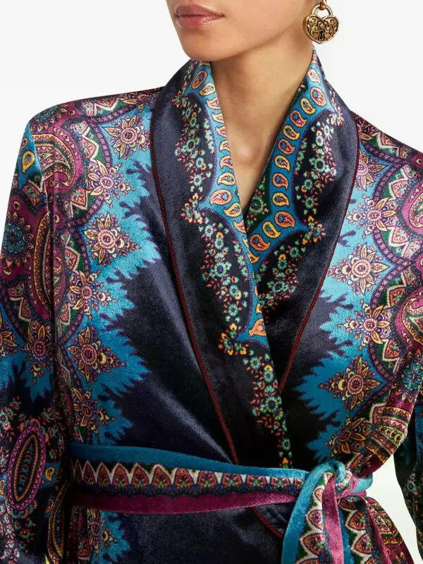 Etro Paisley-print Velvet Robe