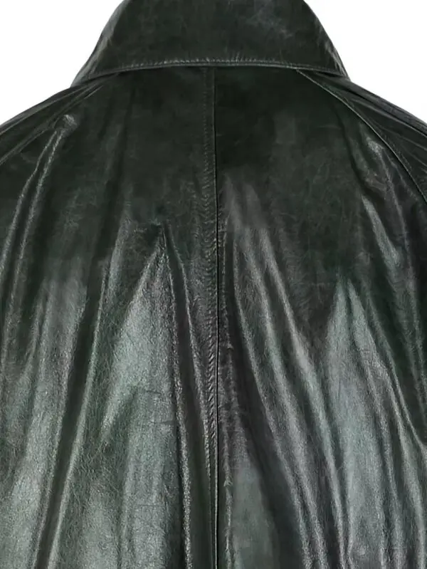 Max Mara Pointed-collar Leather Jacket
