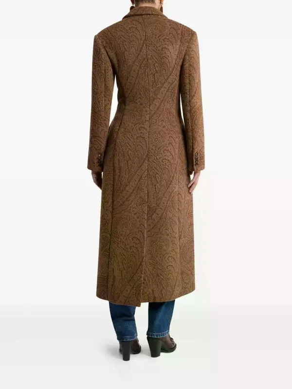 Etro Paisley Lace-up Wool Coat