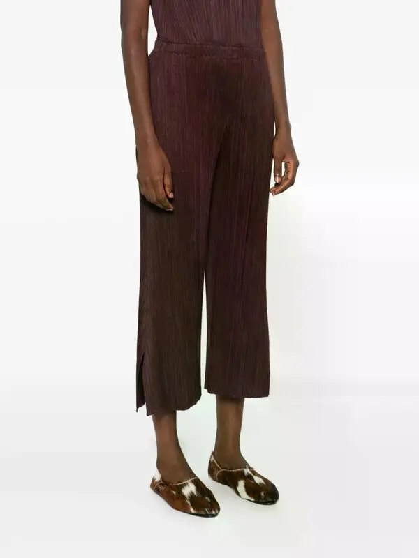 Issey Miyake Plissé Split-hem Trousers