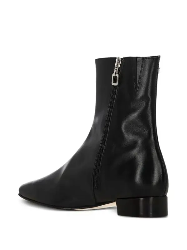 CAREL Leather Zip Ankle Boots