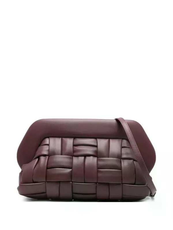 THEMOIRE Bios Woven Clutch Bag - Purple