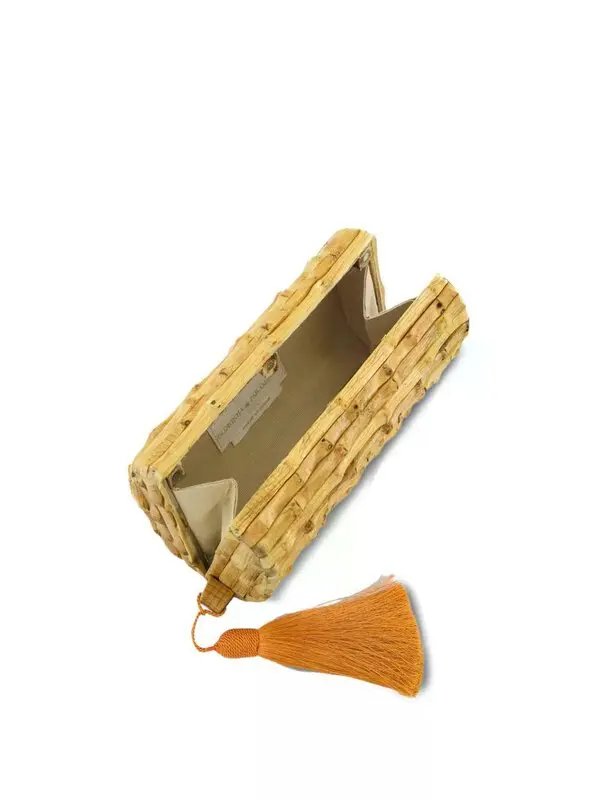 Glorinha Paranagua Tania G Tassel Clutch - Neutrals