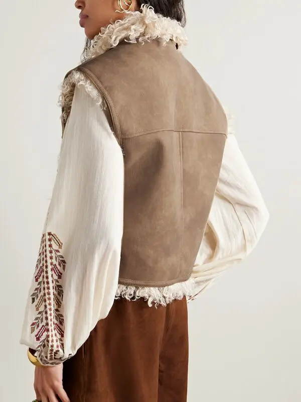 MARANT ETOILE Clara Fleece Vest - Brown