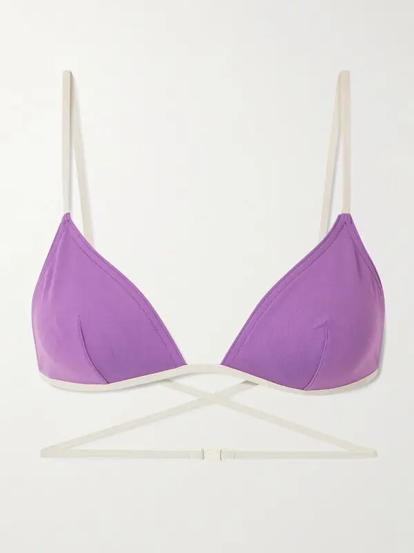 ERES Lilas Karen Two-tone Triangle Bikini Top - Purple