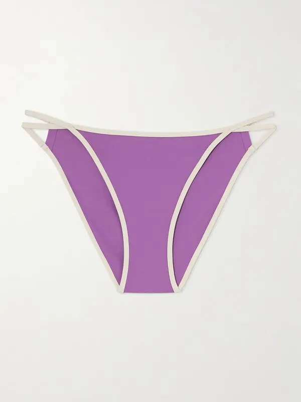 ERES Lilas Anita Cutout Two-tone Bikini Briefs - Purple