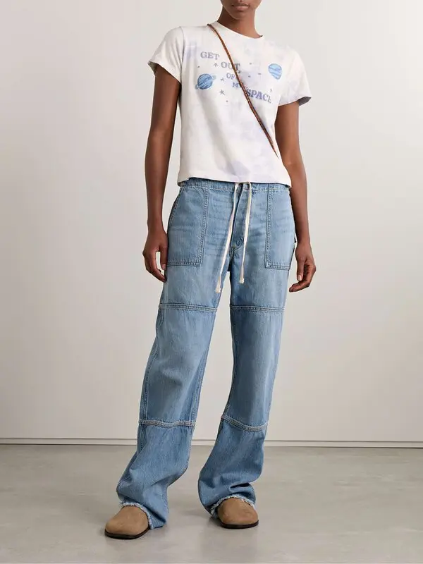 RE/DONE Beach Mid-rise Straight-leg Jeans - Mid Denim