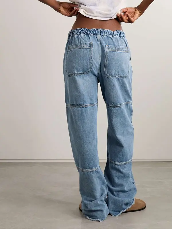 RE/DONE Beach Mid-rise Straight-leg Jeans - Mid Denim