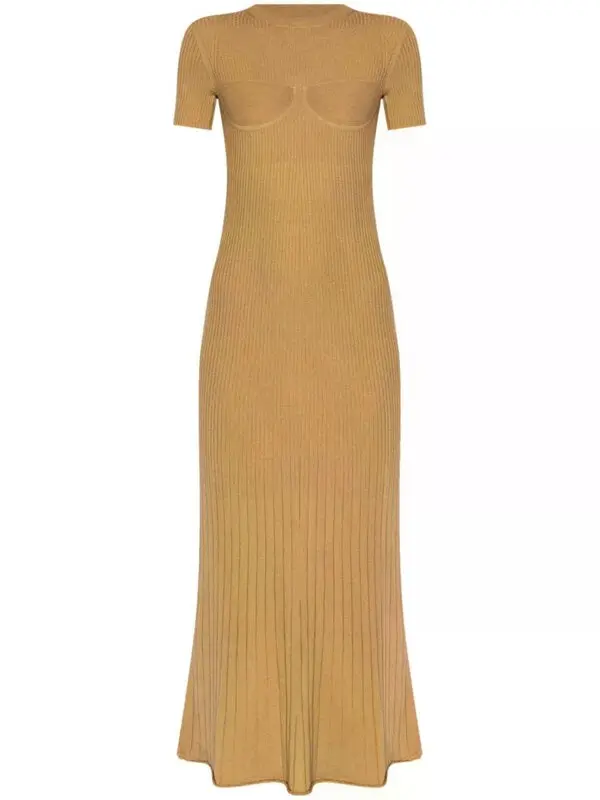 Max Mara Ribbed Knit Maxi Dress