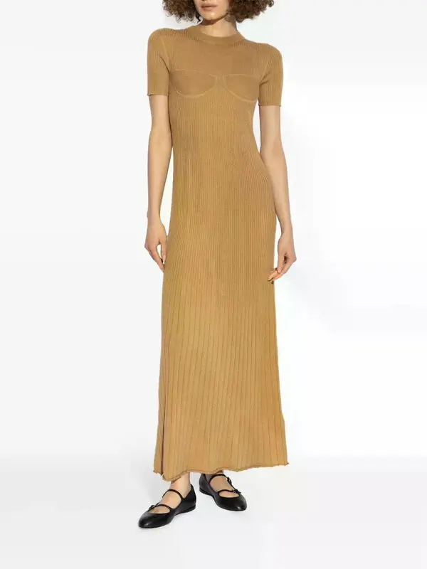 Max Mara Ribbed Knit Maxi Dress