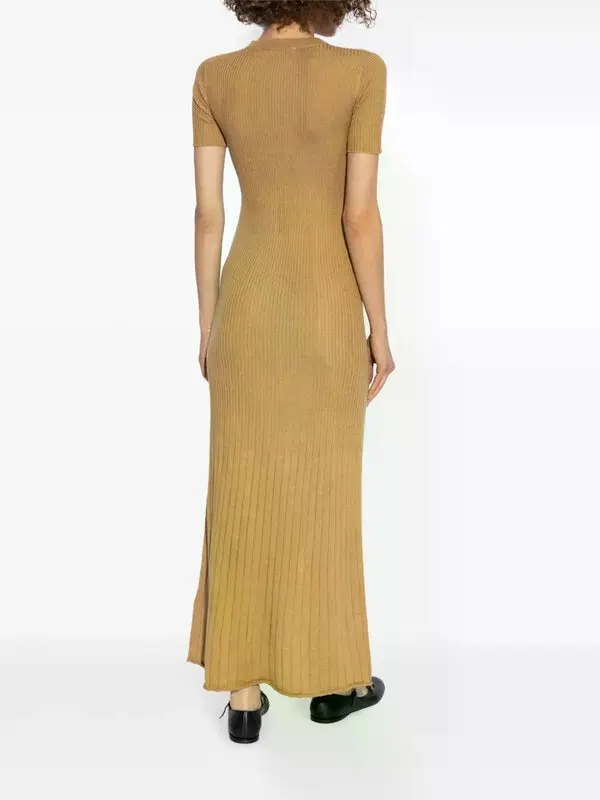 Max Mara Ribbed Knit Maxi Dress