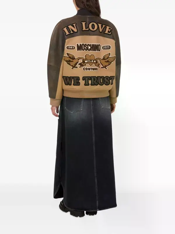 Moschino Bomber Jacket With Appliqué Detail