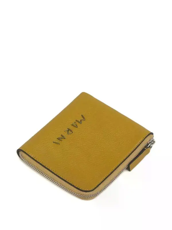 Marni Zip-around Wallet With Mending-embroidery - Yellow