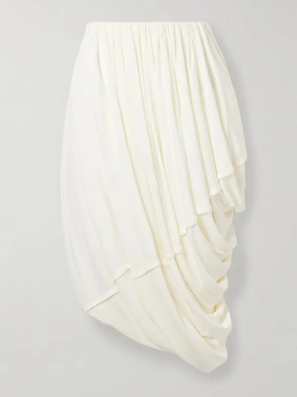 Co Draped Stretch-jersey Midi Skirt