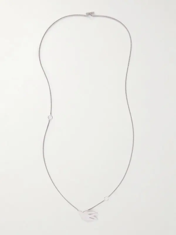 JIL SANDER Swallow Pendant Necklace - Silver