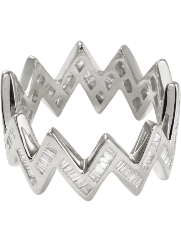 KOLOURS JEWELRY Creo 14-karat White Gold Diamond Ring - Silver