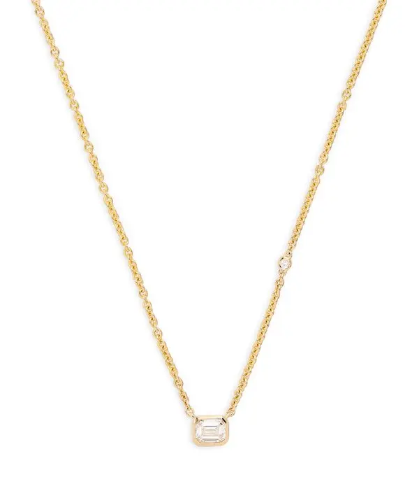 Shay Diamond And Yellow Bezel Necklace - Gold