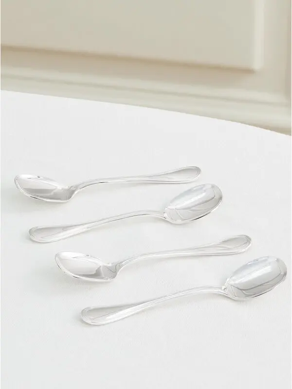 Christofle Albi Set Of Four -plated Ice Cream Spoons - Silver