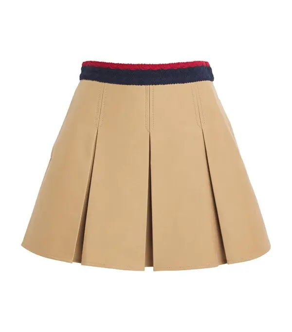 Moncler Stretch-cotton Pleated Mini Skirt