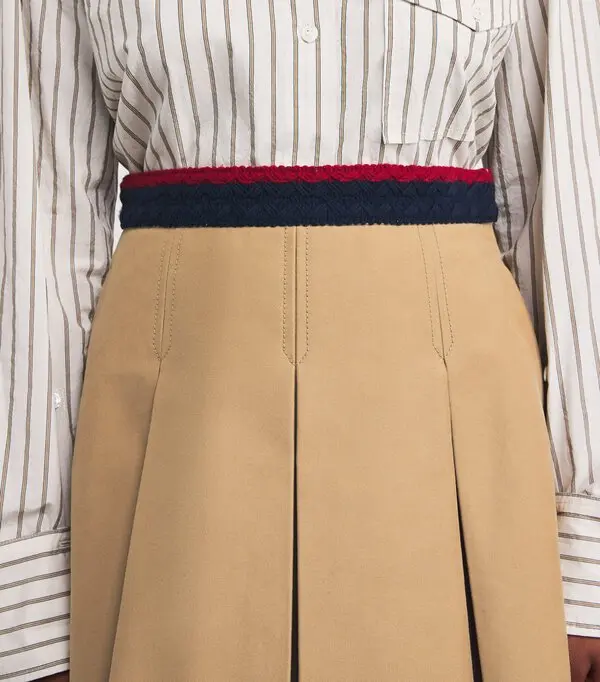 Moncler Stretch-cotton Pleated Mini Skirt