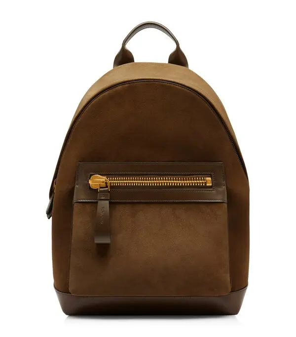 TOM FORD Suede Buckley Backpack - Brown