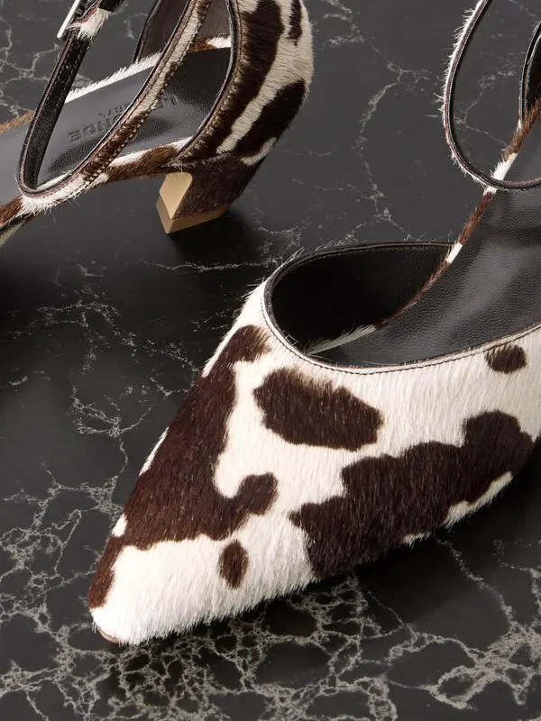 Le Monde Beryl Victoria Cow-print Calf Hair Pumps