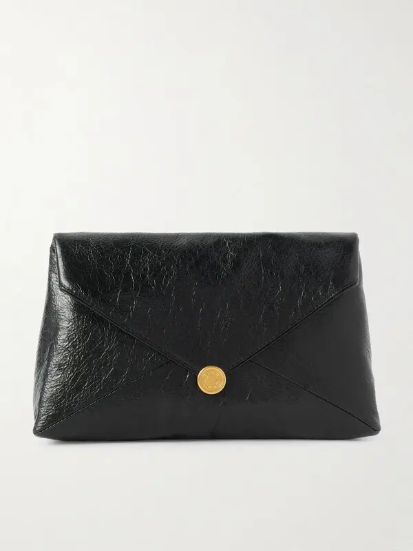 Dries Van Noten Medium Textured-leather Clutch