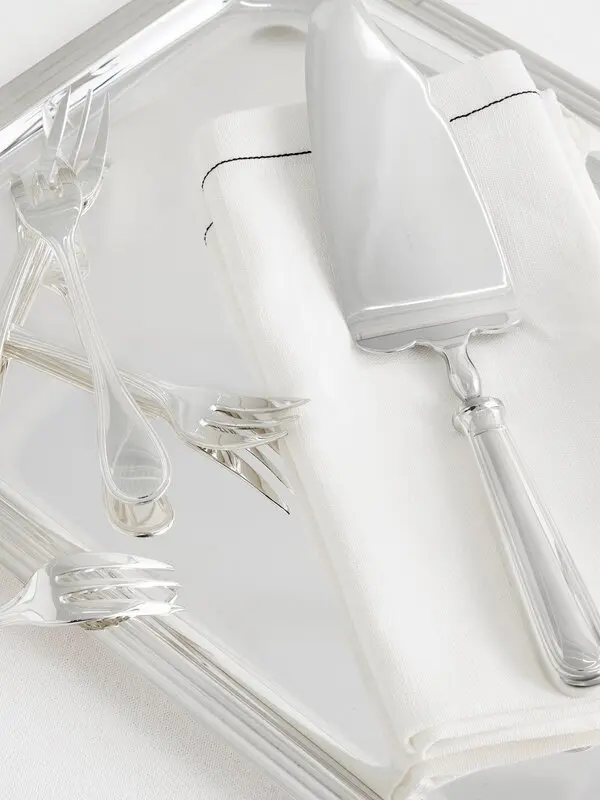 Christofle Seven-piece -plated Cake Server And Dessert Forks Set