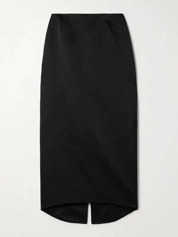 WIEDERHOEFT Recycled Duchesse-satin Midi Skirt