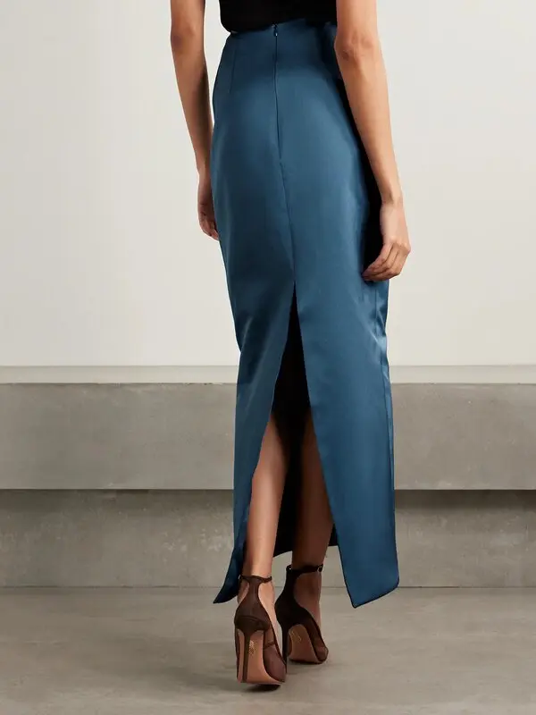 WIEDERHOEFT Wasp Recycled Duchesse-satin Maxi Skirt