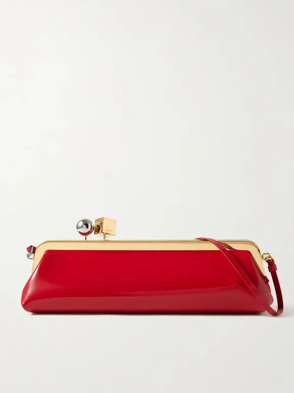 Jacquemus Le Salon Leather Clutch - Red