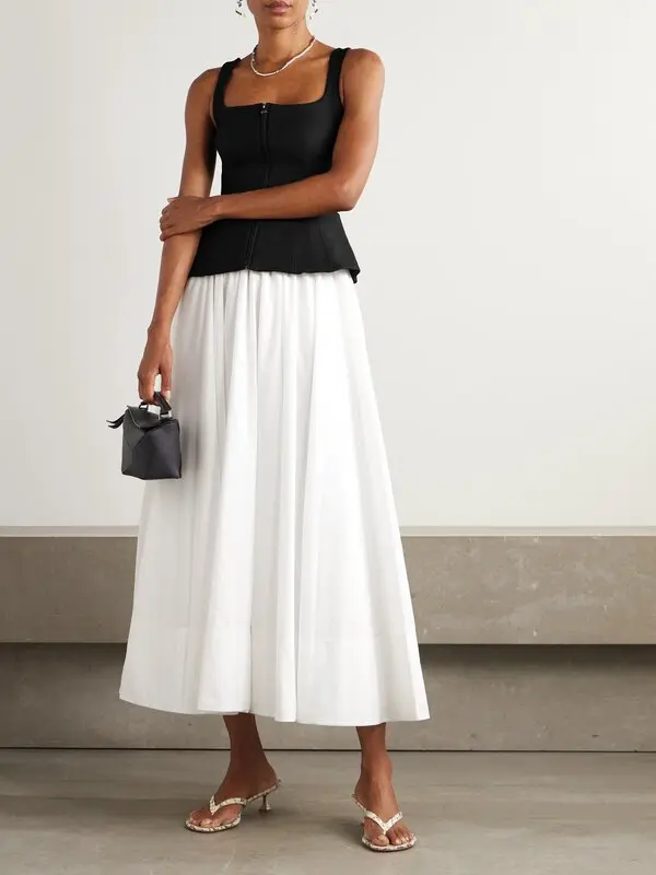 Simkhai Jolynn Crepe And Poplin Midi Dress - Multi