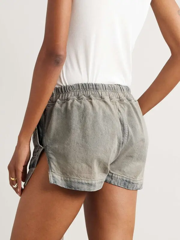 Rick Owens Layered Denim Shorts - Light Denim