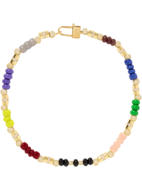 MARTHA CALVO Gold-plated, Enamel And Crystal Necklace - Multi
